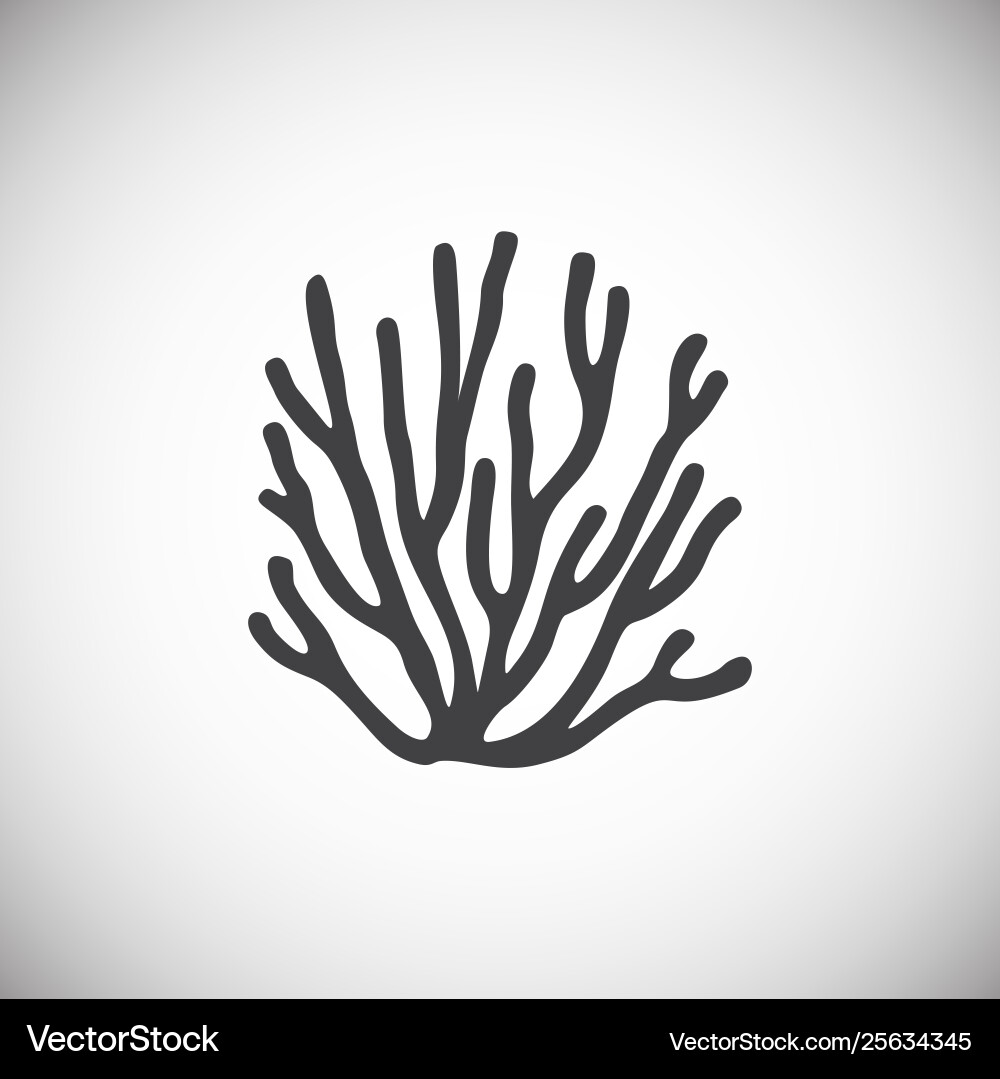 Coral icon on background for graphic and web Vector Image