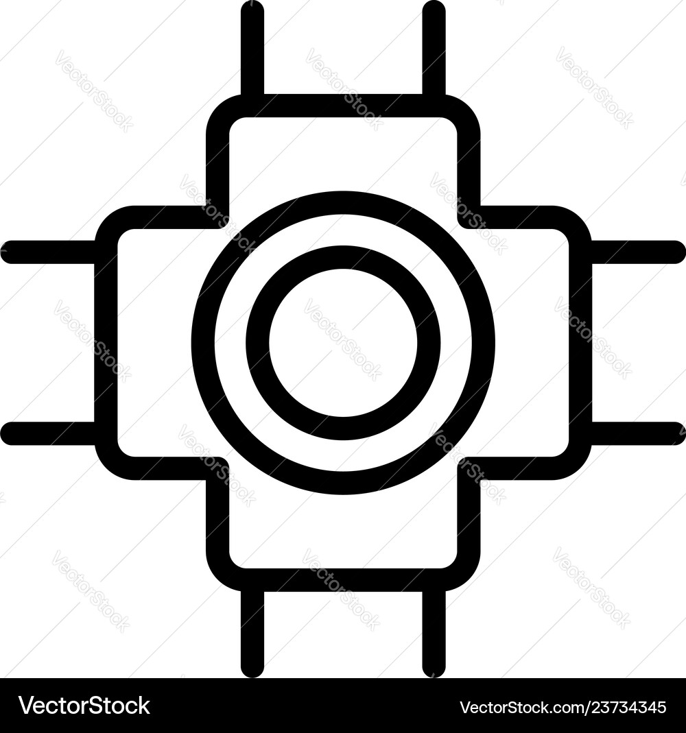 Cross connection scaffolding icon outline style Vector Image