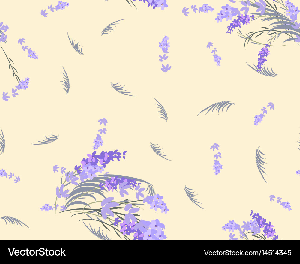 Floral lavender retro vintage background Vector Image