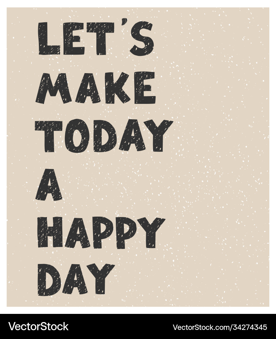 Happy day - fun hand drawn nursery poster Vector Image