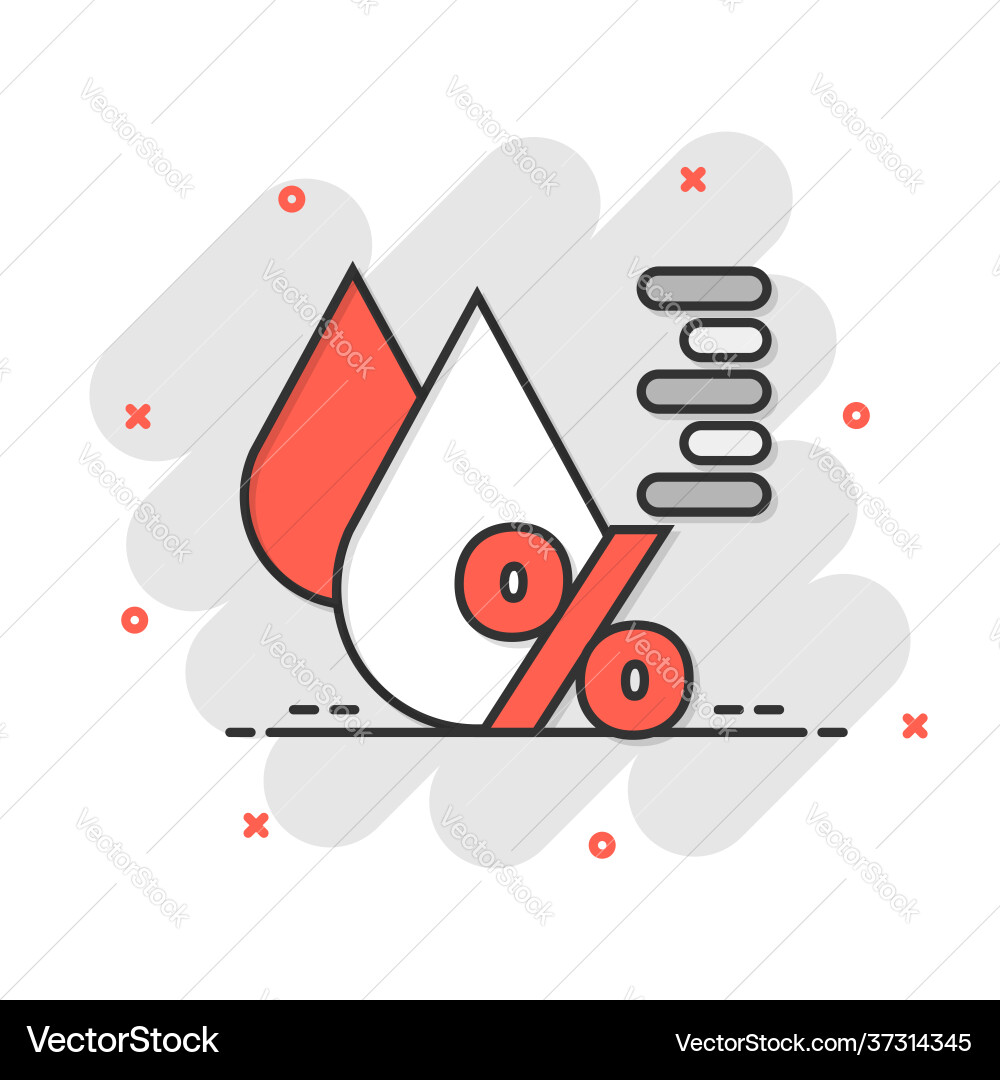Humidity icon in comic style climate cartoon Vector Image