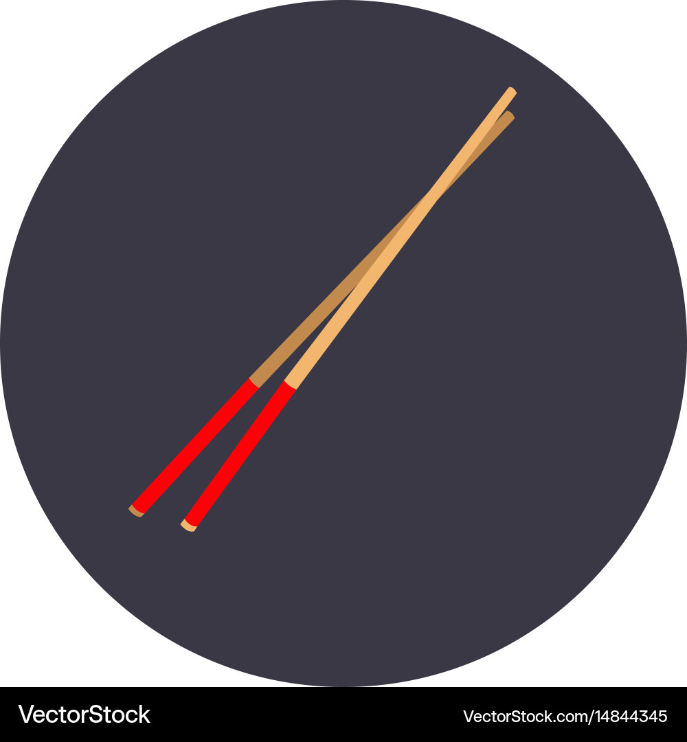 Isolated wooden chopsticks Royalty Free Vector Image