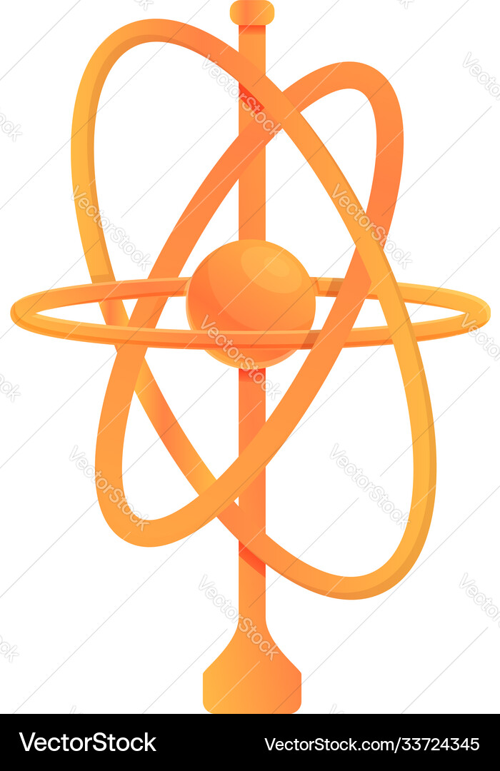 Modern gyroscope icon cartoon style Royalty Free Vector