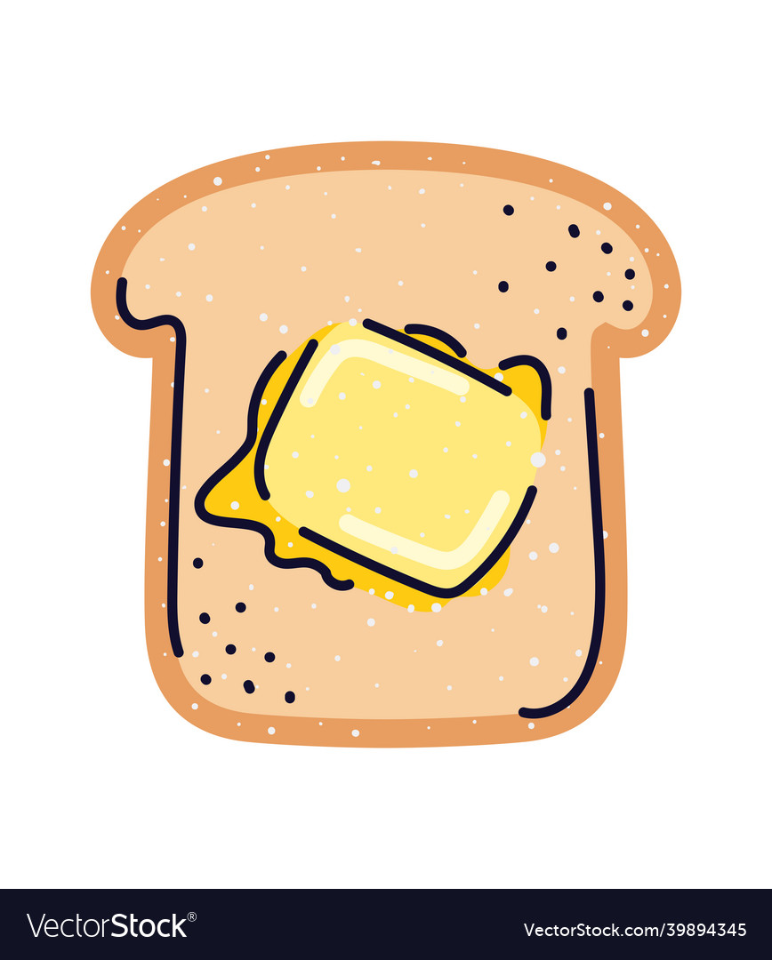 Nice toasted bread Royalty Free Vector Image - VectorStock