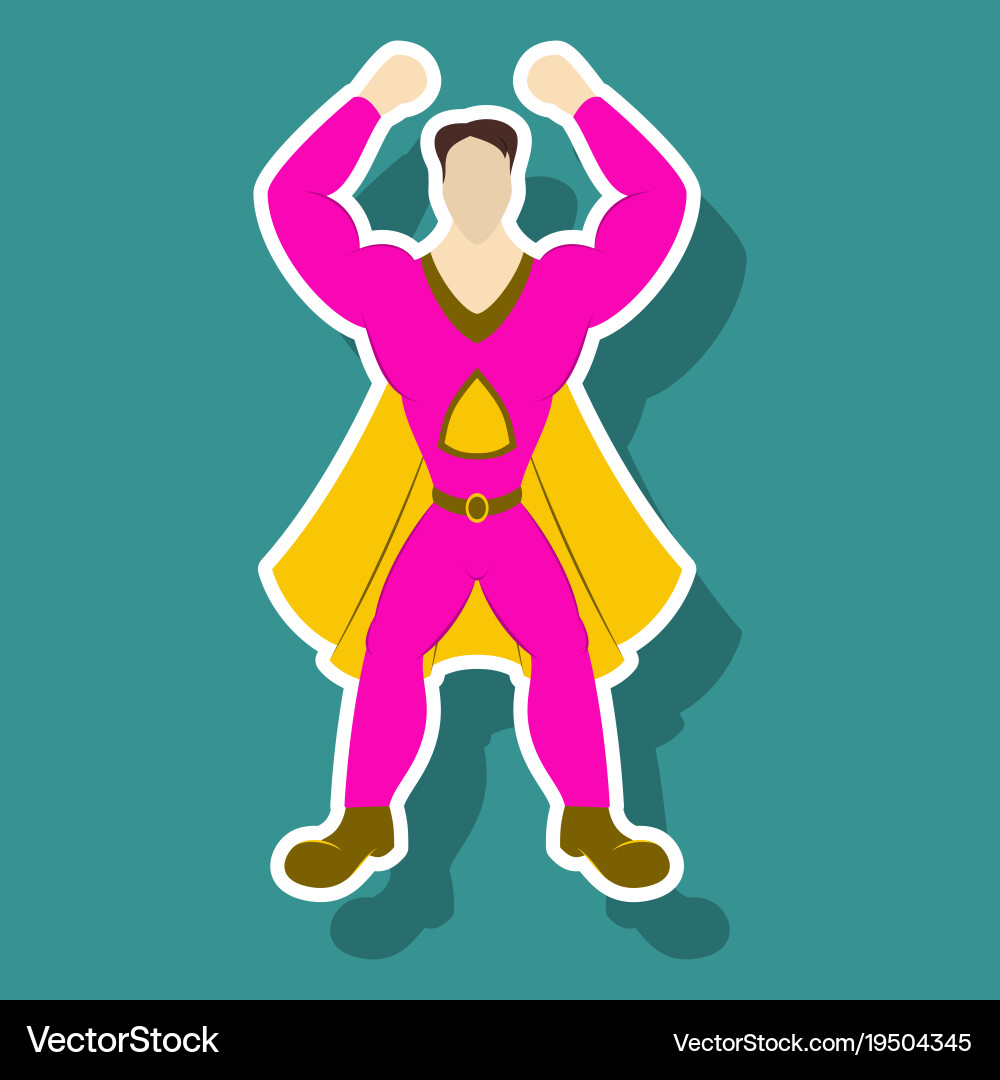 Superhero cartoon icon with superman Royalty Free Vector