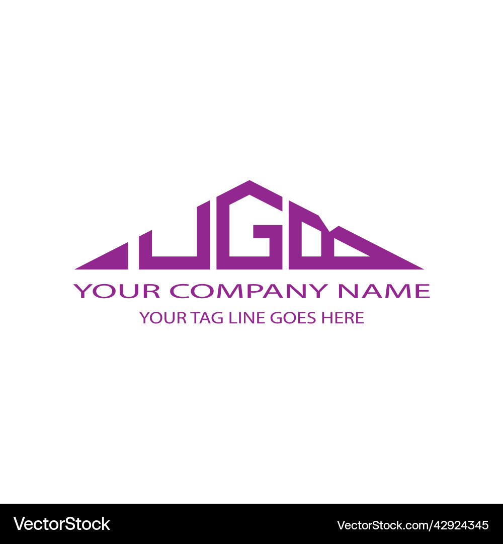 Ugb letter logo creative design with graphic Vector Image