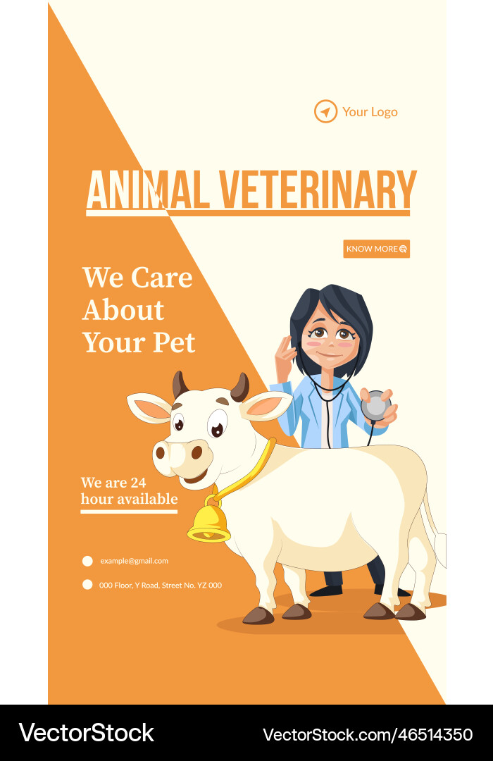 Animal veterinary portrait template Royalty Free Vector