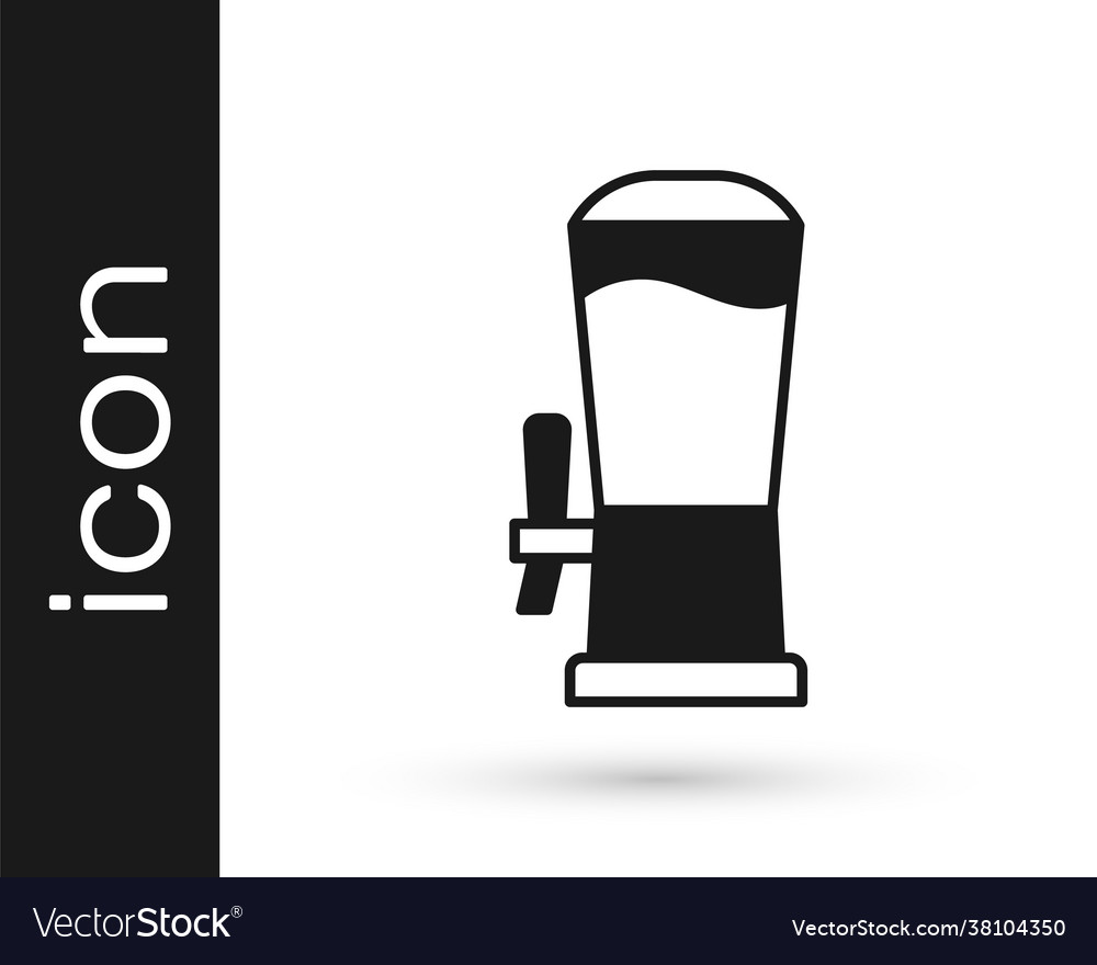 Black beer tap icon isolated on white background Vector Image