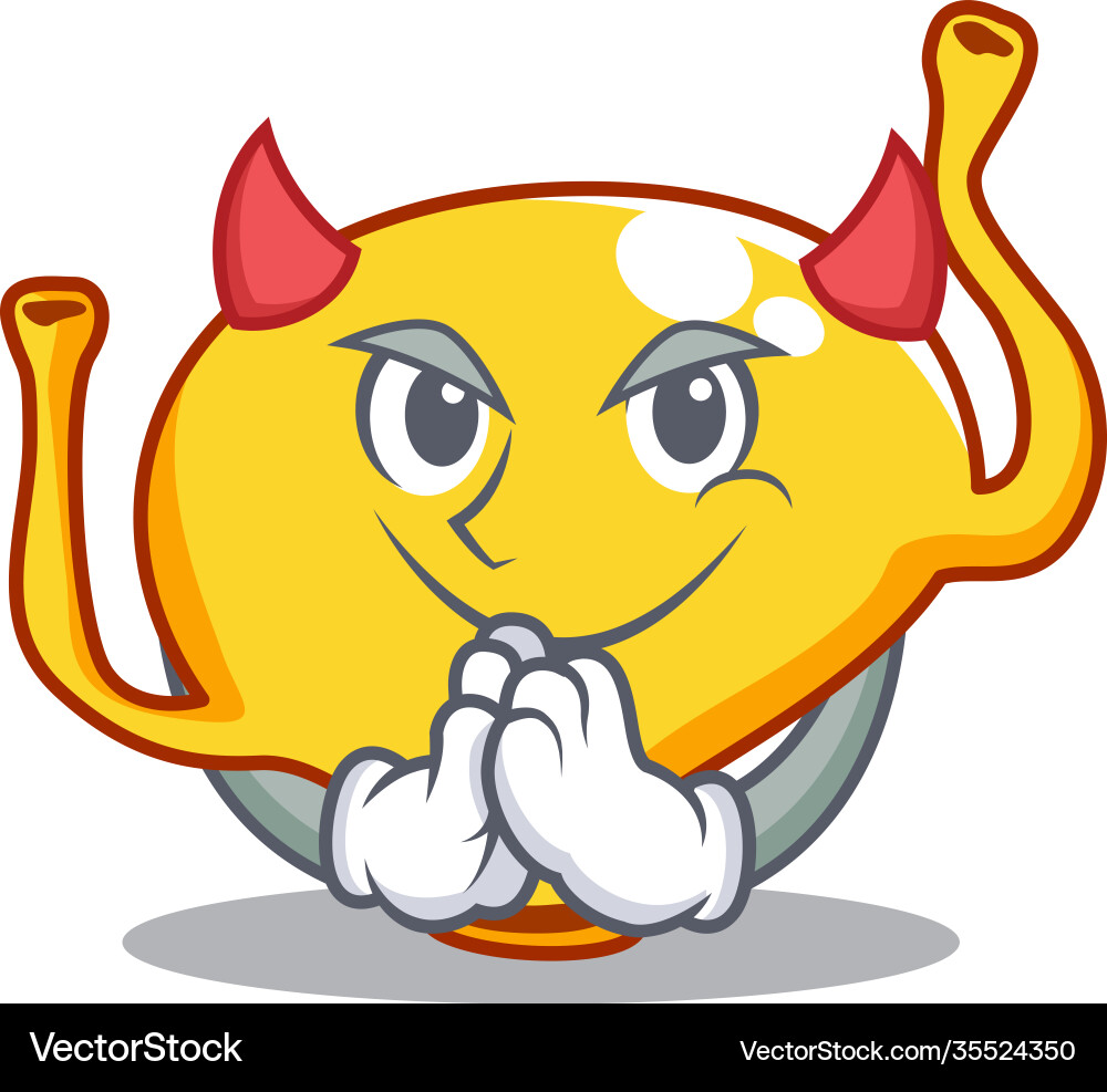 Bladder dressed as devil cartoon character design Vector Image