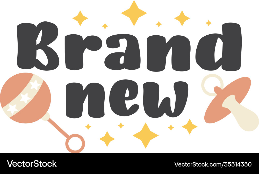Brand new on white background Royalty Free Vector Image