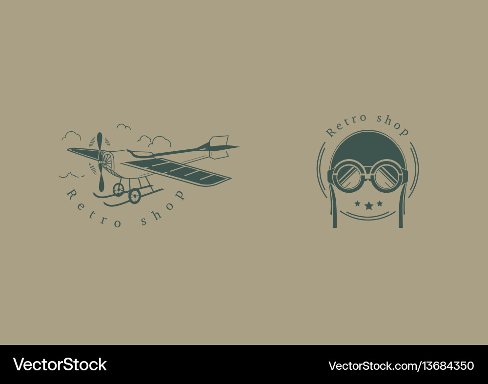 Creative logo for the historic retro store Vector Image