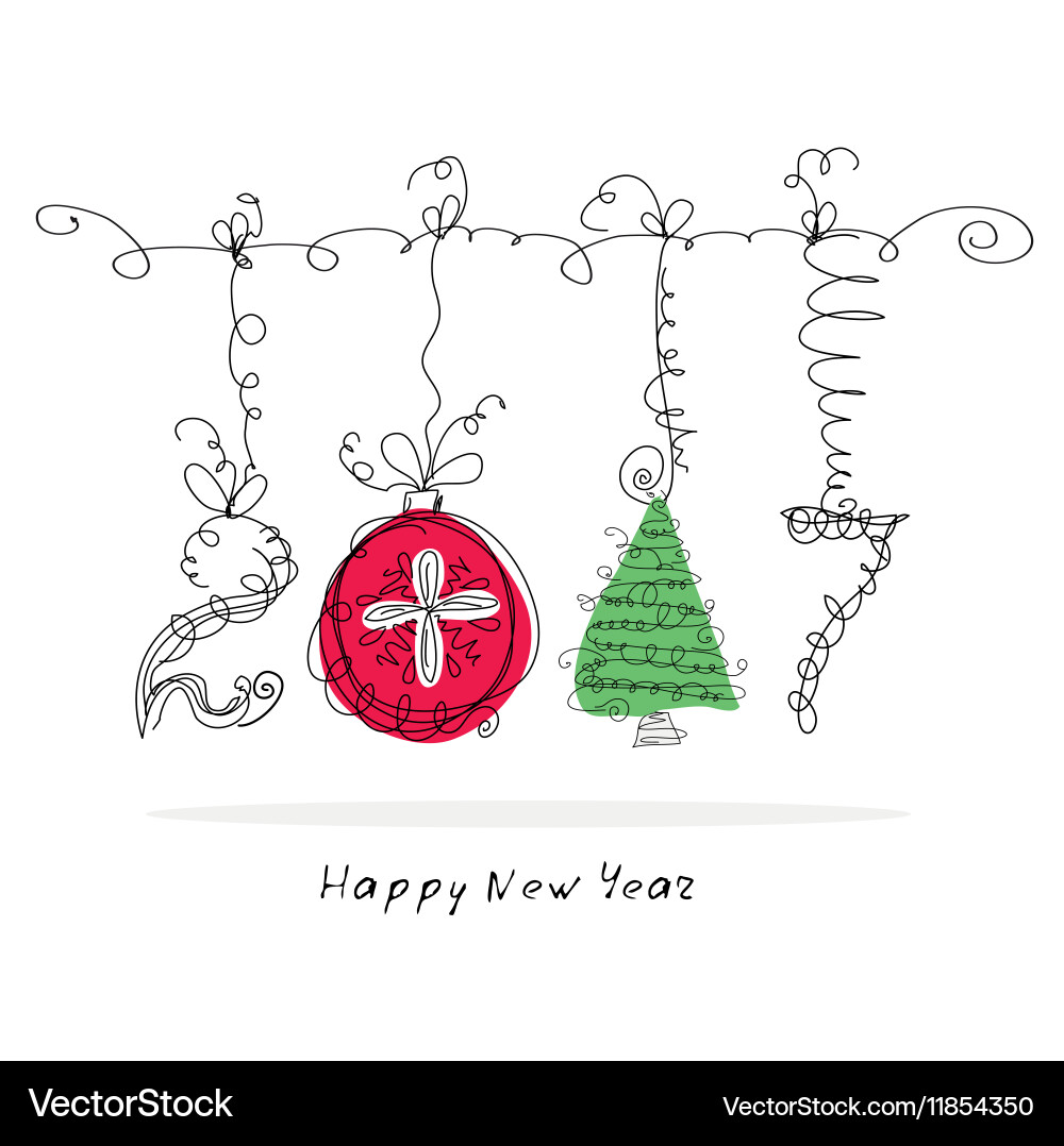 Doodle christmas card Royalty Free Vector Image