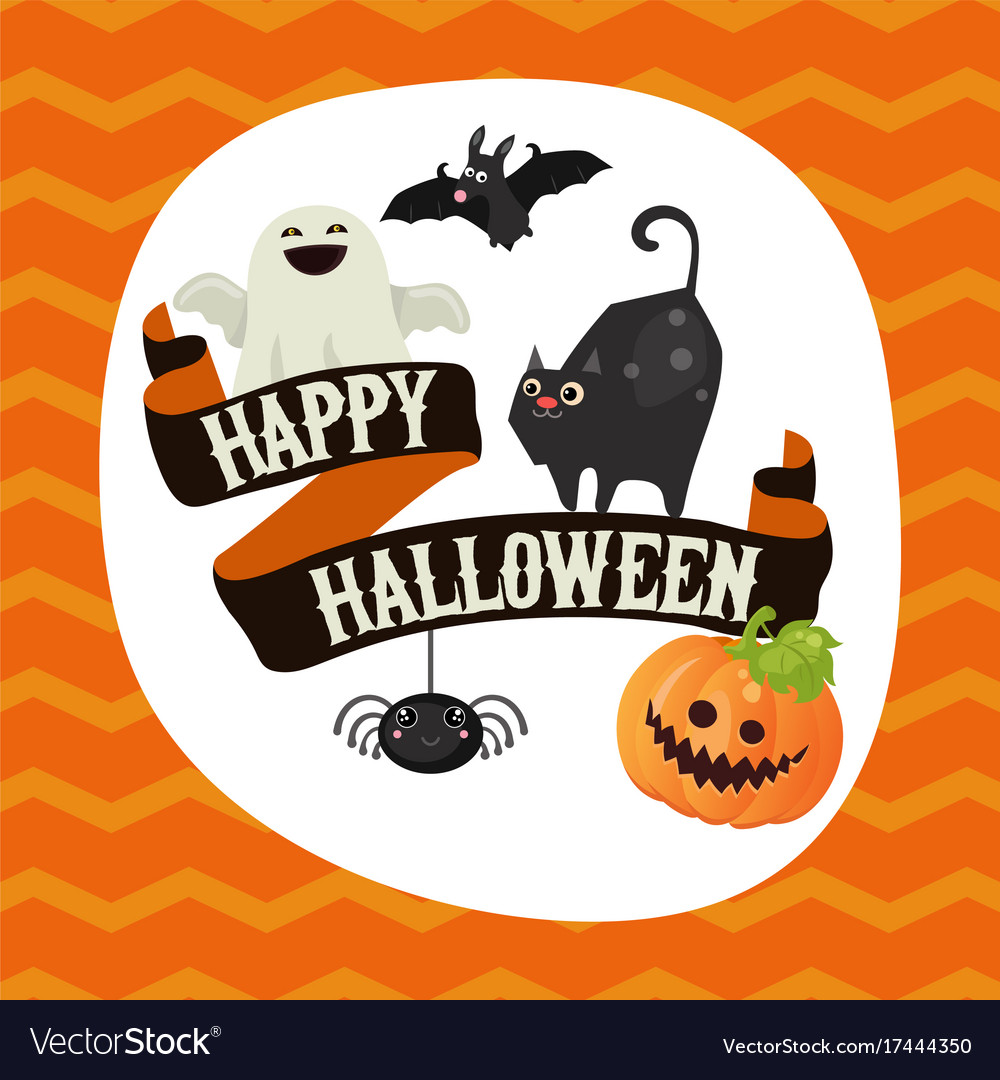 Happy halloween poster Royalty Free Vector Image