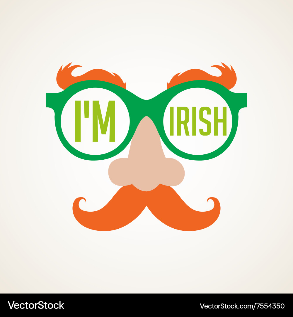 Hipster irish man for st patricks day Royalty Free Vector
