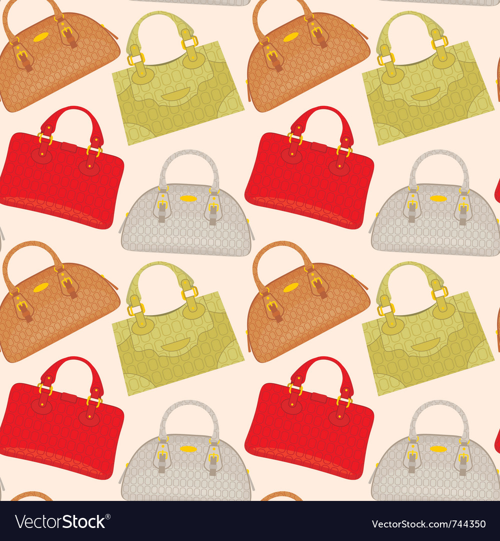 Seamless bags pattern Royalty Free Vector Image