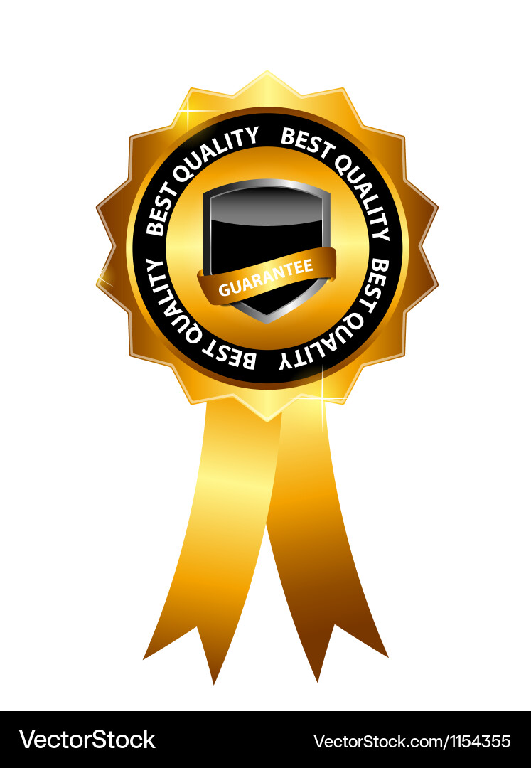 Best choice label with gold ribbon Royalty Free Vector Image