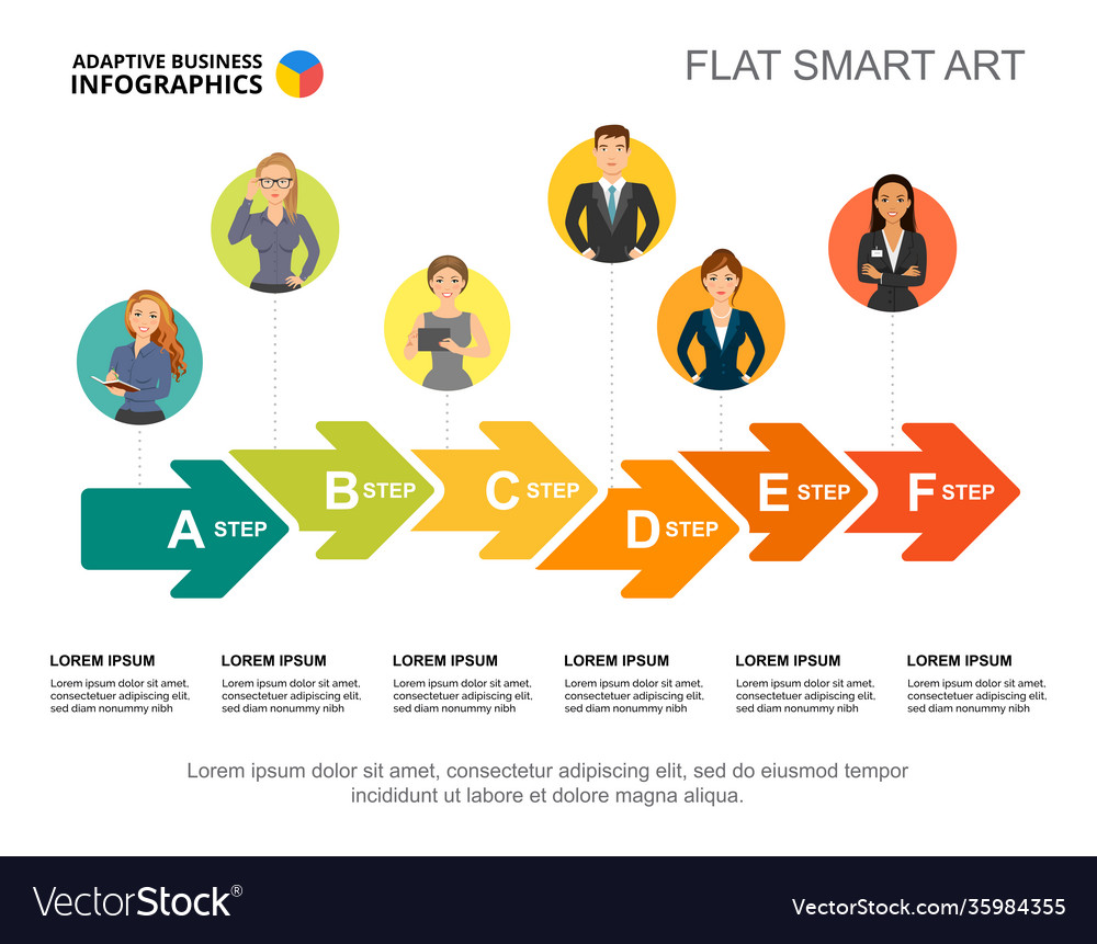 Business workflow process chart template Vector Image