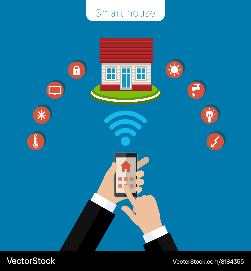 Concept of smart house Royalty Free Vector Image