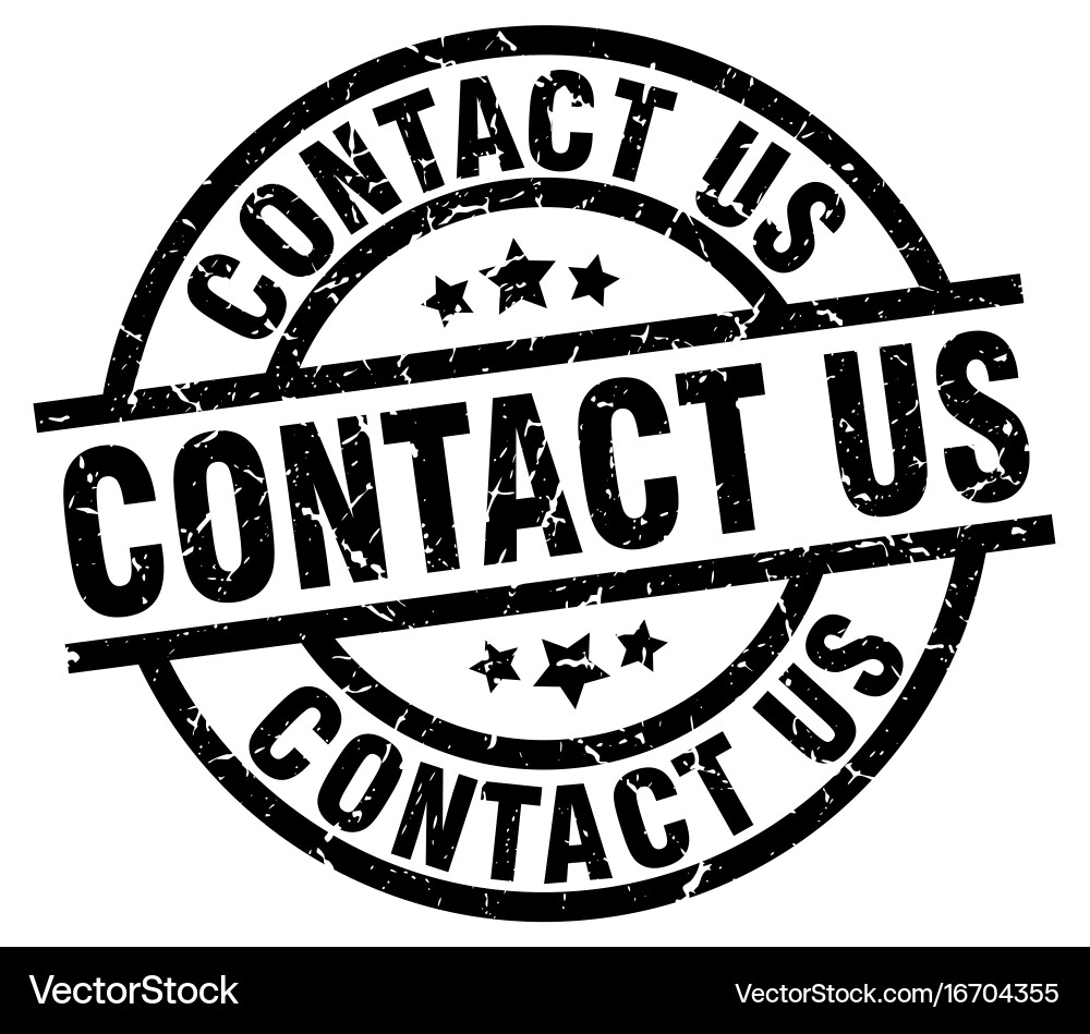 Contact us round grunge black stamp Royalty Free Vector