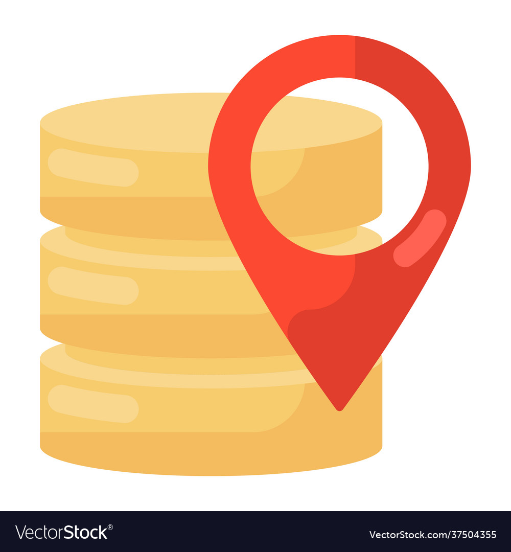 Database location Royalty Free Vector Image - VectorStock