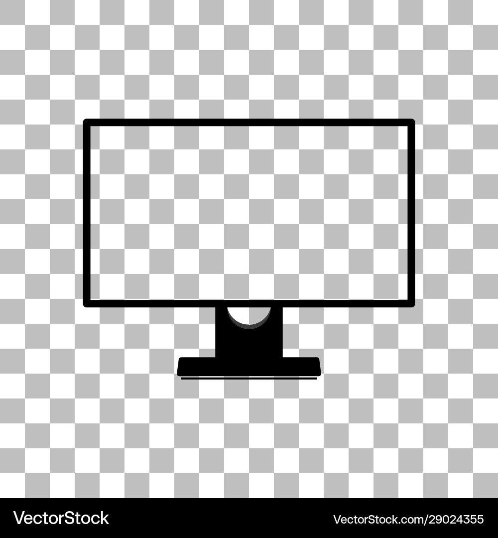 Monitor with a blank and isolated screen Vector Image