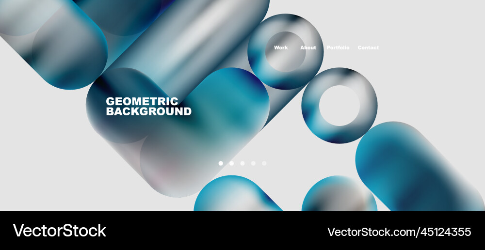 Round shapes and circles with liquid gradients Vector Image