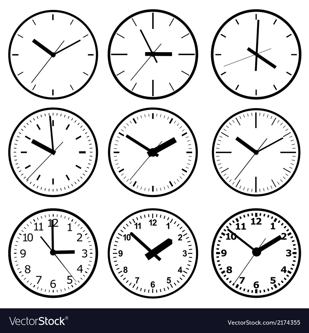 Wall mounted digital clock Royalty Free Vector Image