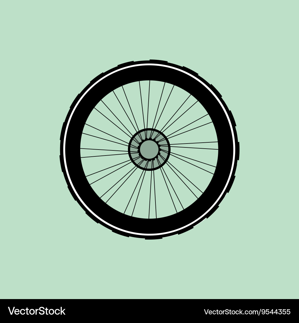 Wheel icon bike art Royalty Free Vector Image - VectorStock