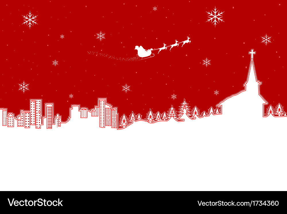 Christmas landscape Royalty Free Vector Image - VectorStock