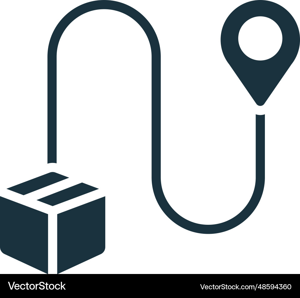 Delivery icon monochrome simple sign from Vector Image