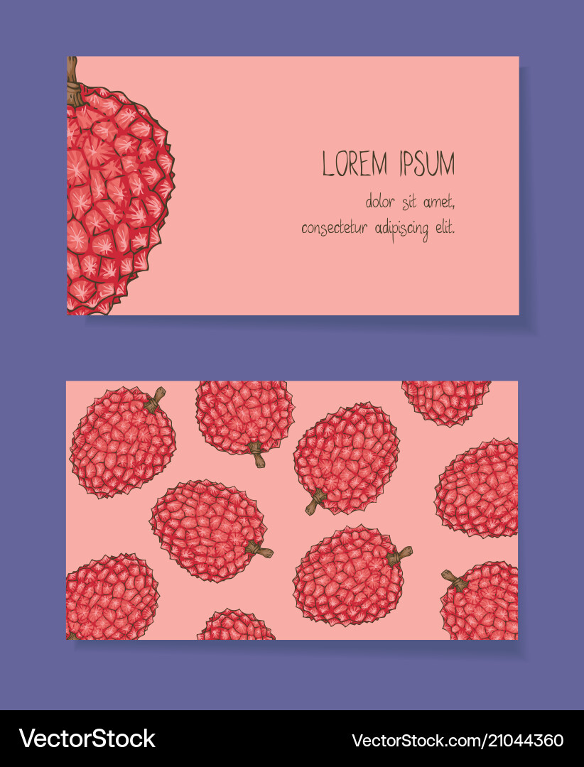 Fruit business cards template collection Vector Image
