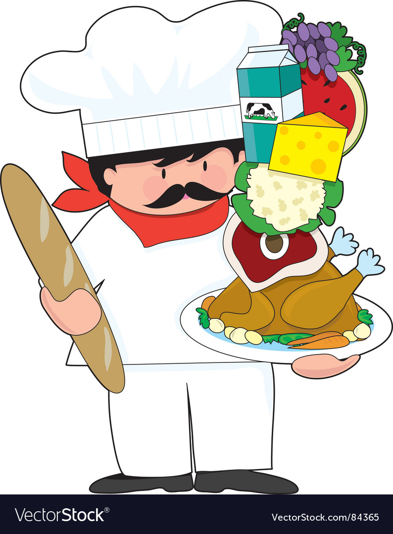 Chef stack Royalty Free Vector Image - VectorStock