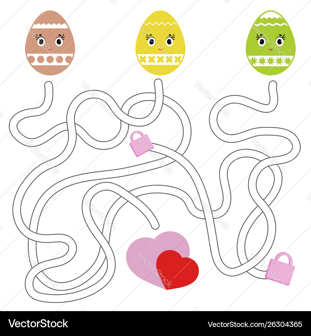 Color abstract labyrinth kids worksheets activity Vector Image