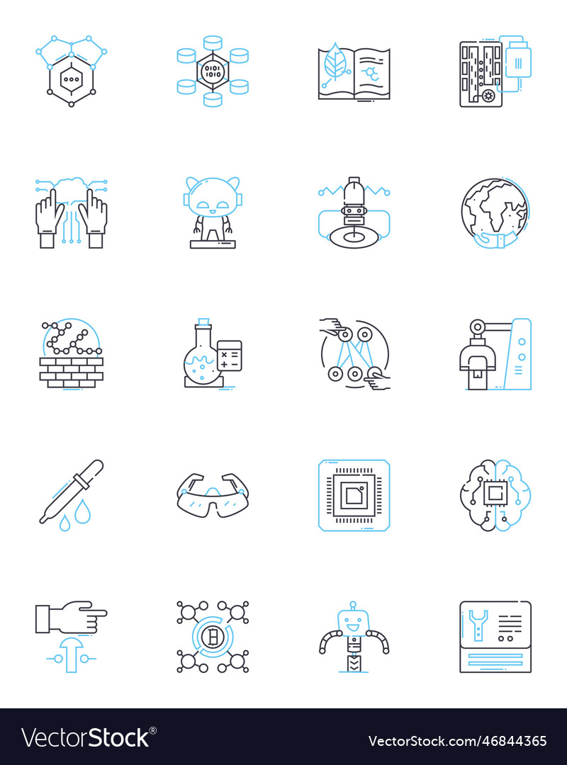 Copycat progress linear icons set imitation Vector Image Copycat progress linear icons set imitation Vector Image