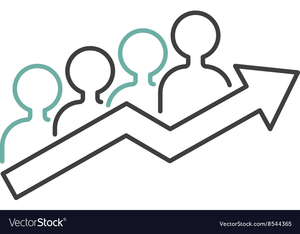 Growing chart graph icon business arrow Royalty Free Vector Growing chart graph icon business arrow Royalty Free Vector