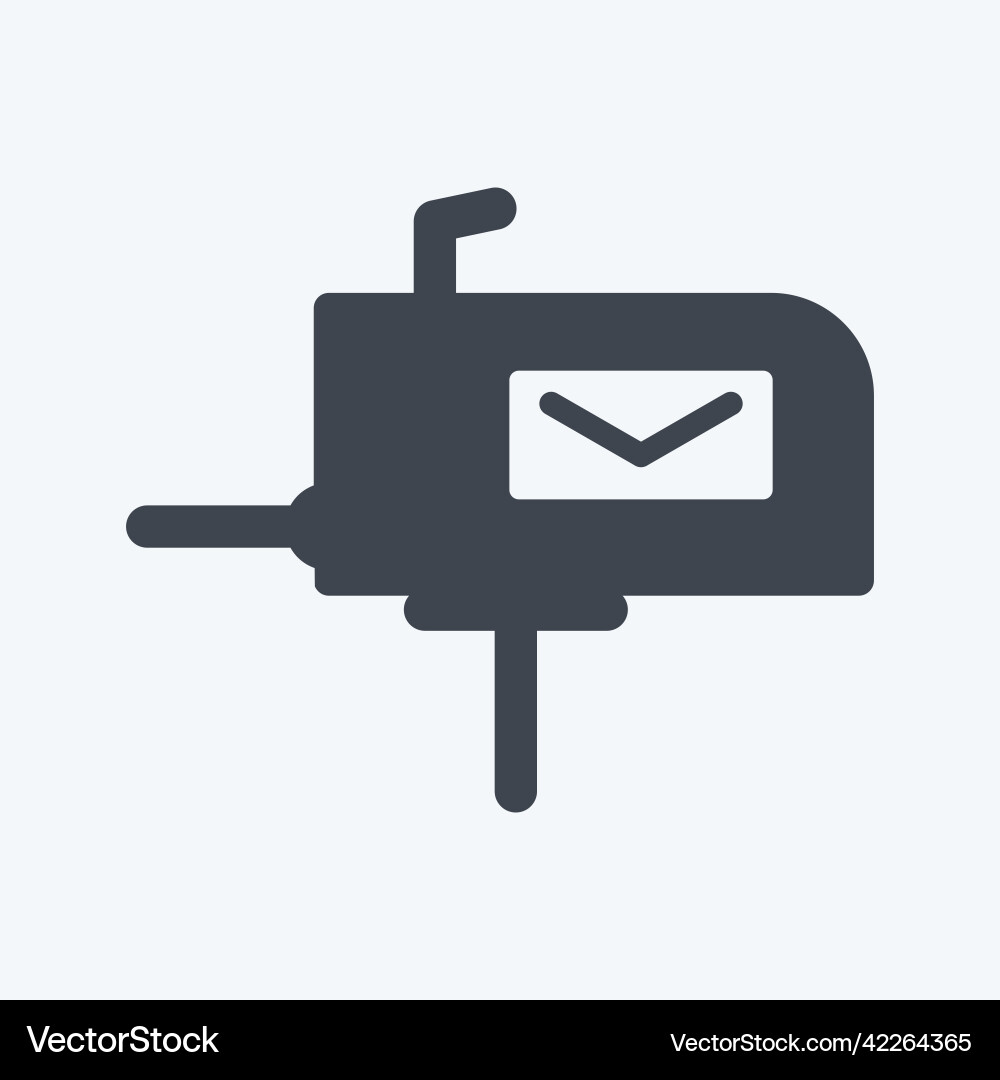 Icon letterbox suitable for education symbol Vector Image