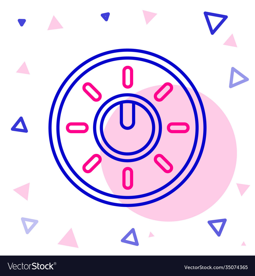 Line dial knob level technology settings icon Vector Image Line dial knob level technology settings icon Vector Image
