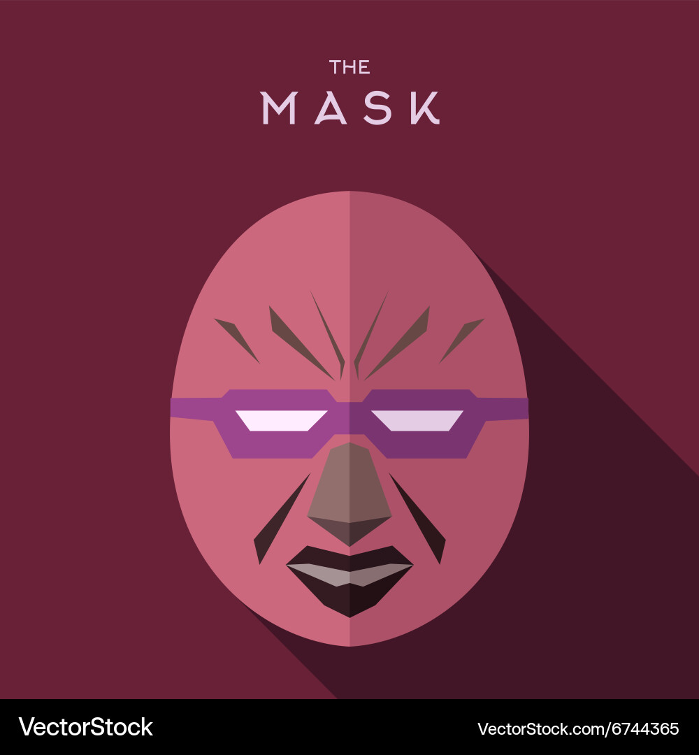 Mask hero superhero flat style icon logo Vector Image