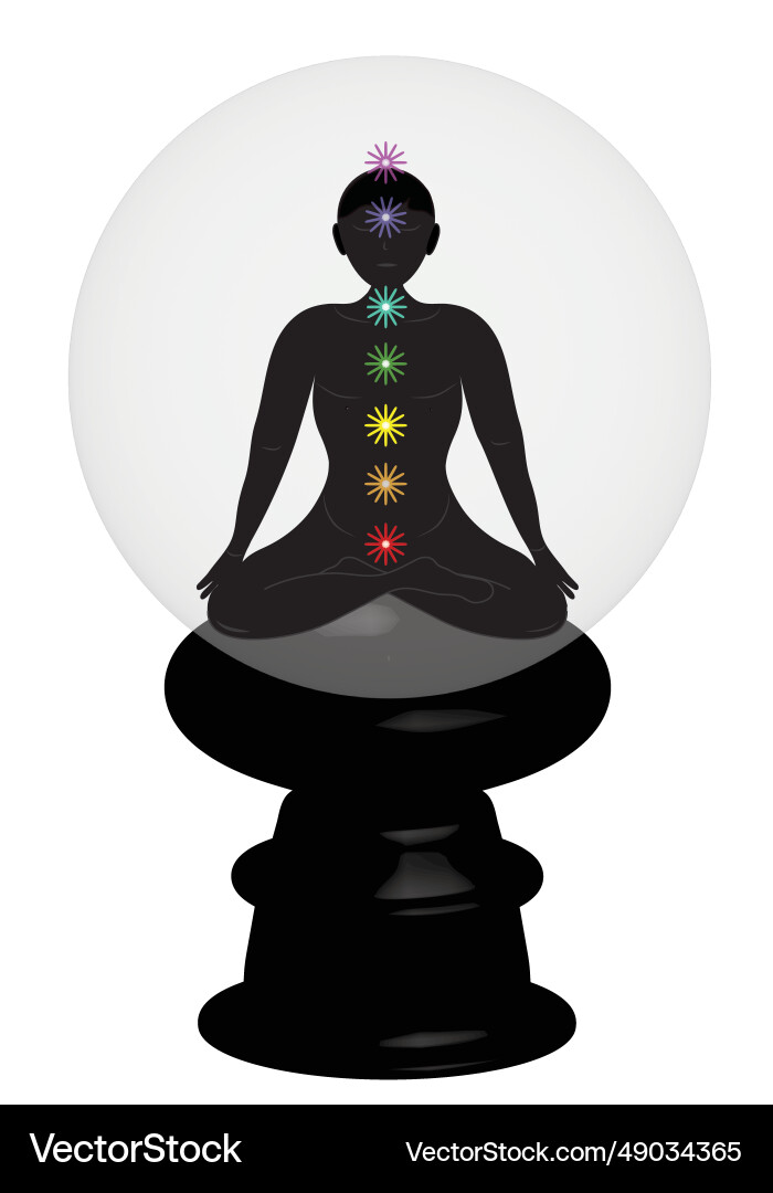 Meditation and with yogi Royalty Free Vector Image