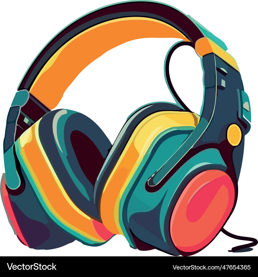 Modern headphones musical Royalty Free Vector Image