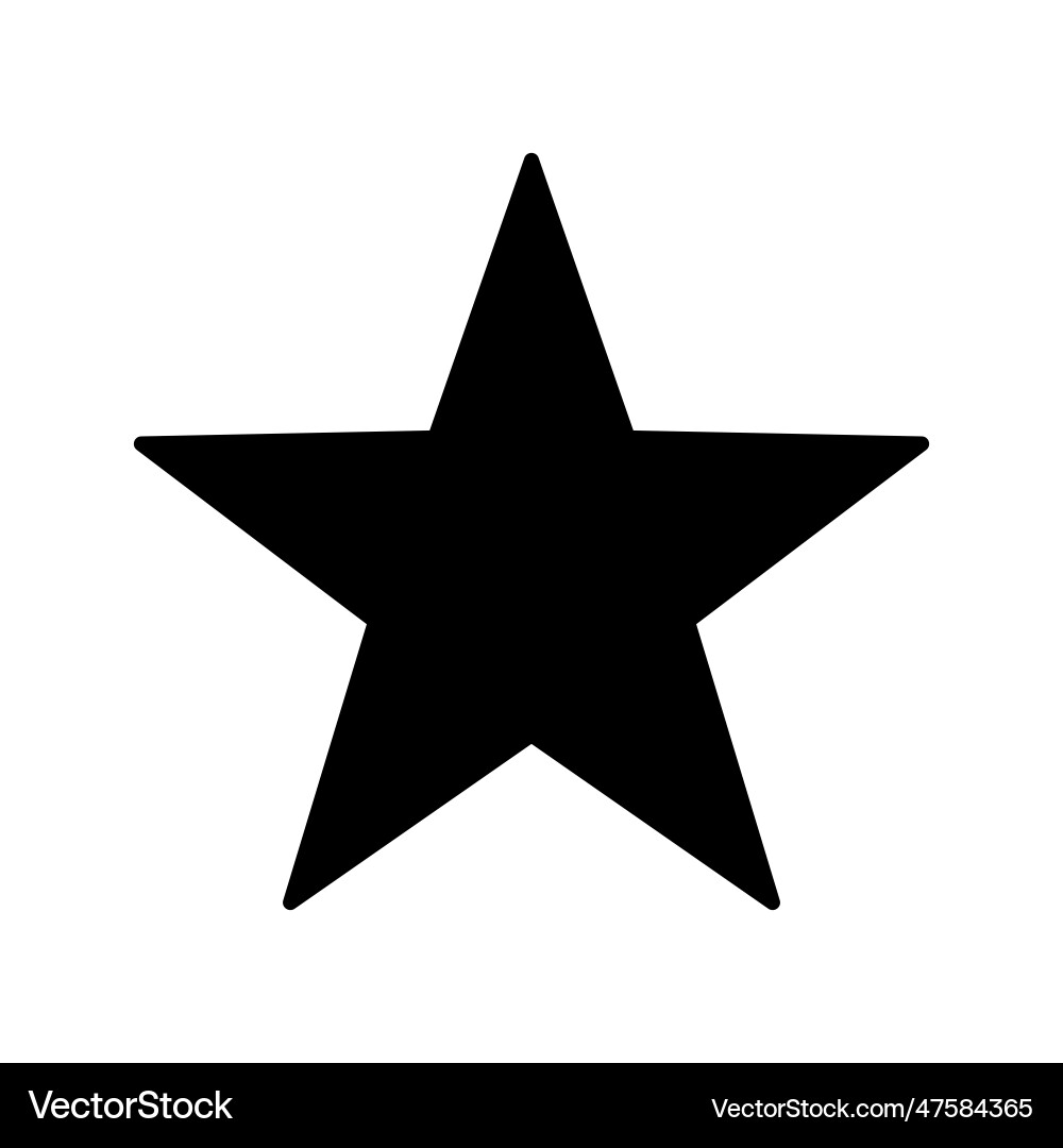 Star icon simple black symbol sign Royalty Free Vector Image