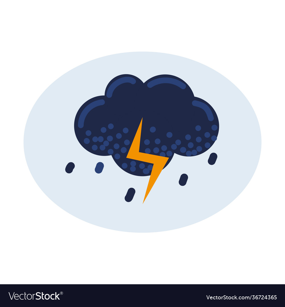 Storm cloud thunderbolt Royalty Free Vector Image