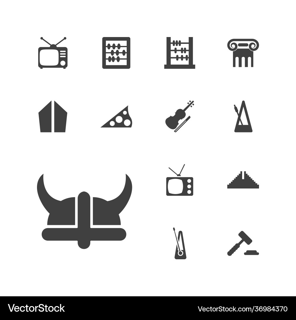 13 antique icons Royalty Free Vector Image - VectorStock