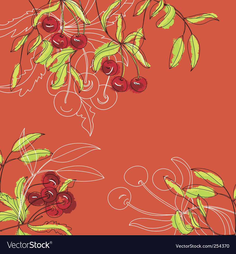 Cherry Royalty Free Vector Image - VectorStock