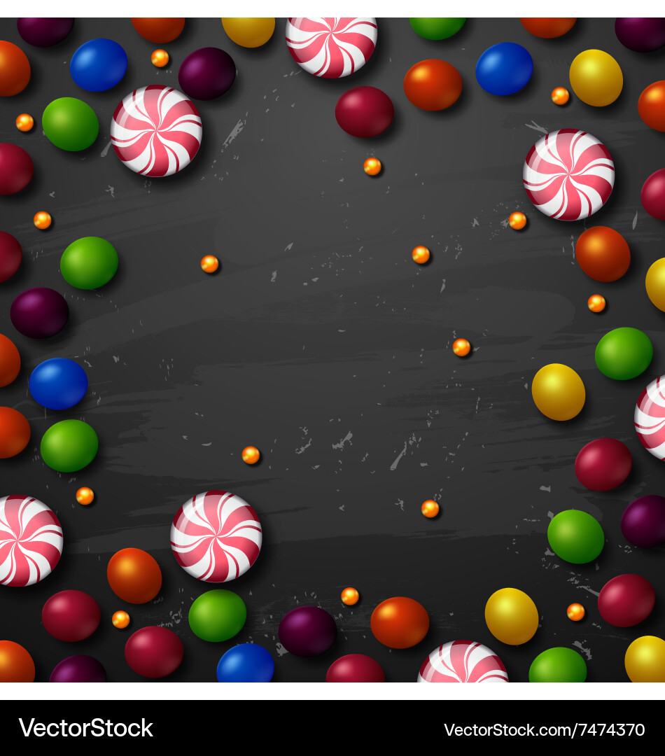 Color candy background chocolate candies Vector Image