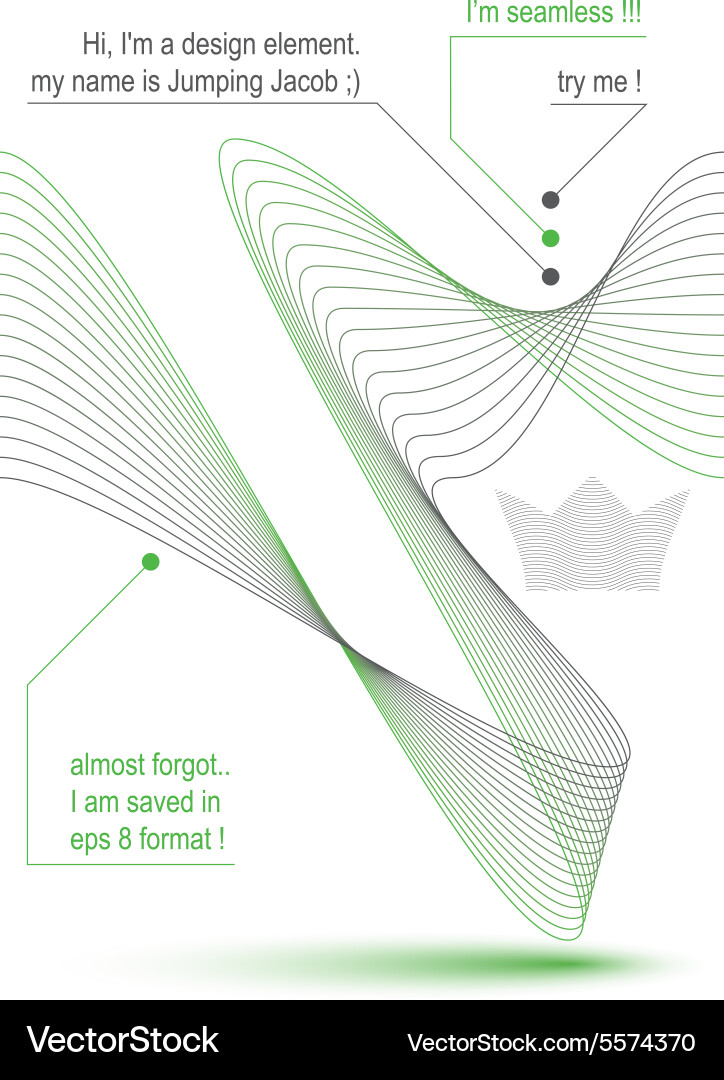 Decorative motif elegant flowing curves light Vector Image