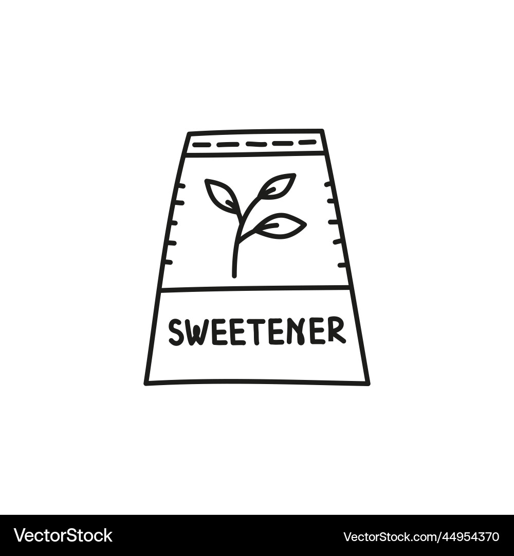Doodle outline natural sweetener pack Royalty Free Vector
