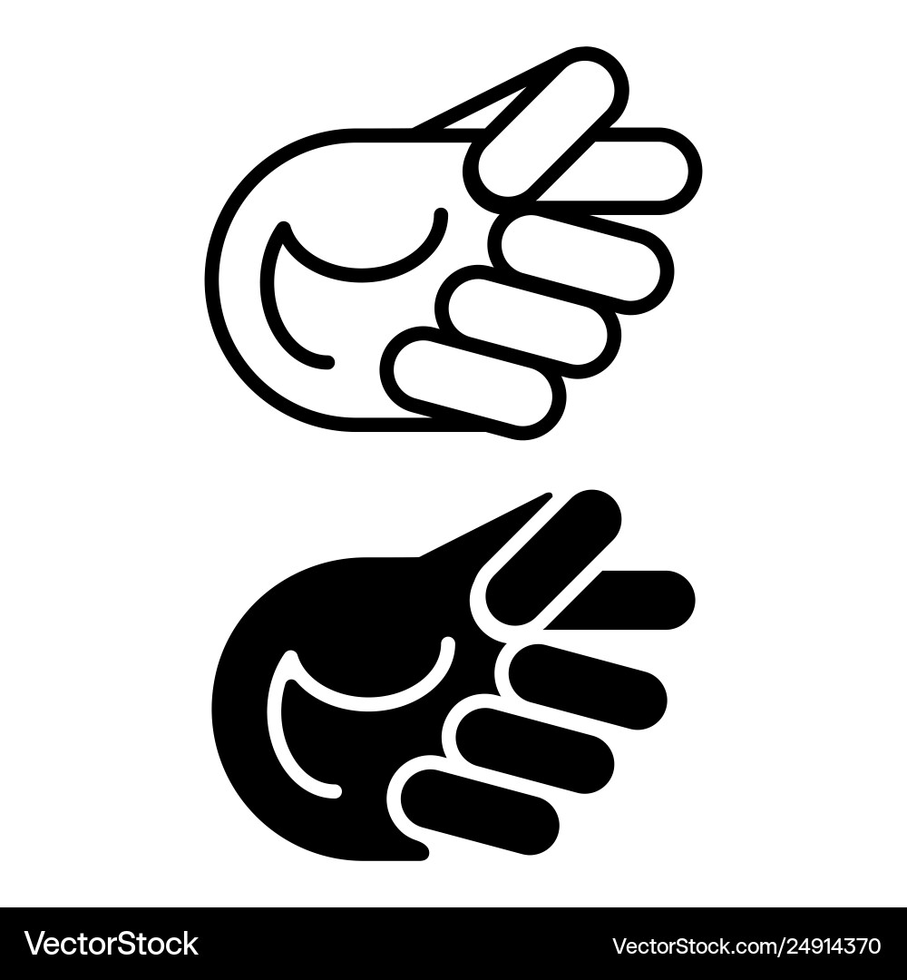 Gesture contempt fig symbol isolated on white Vector Image