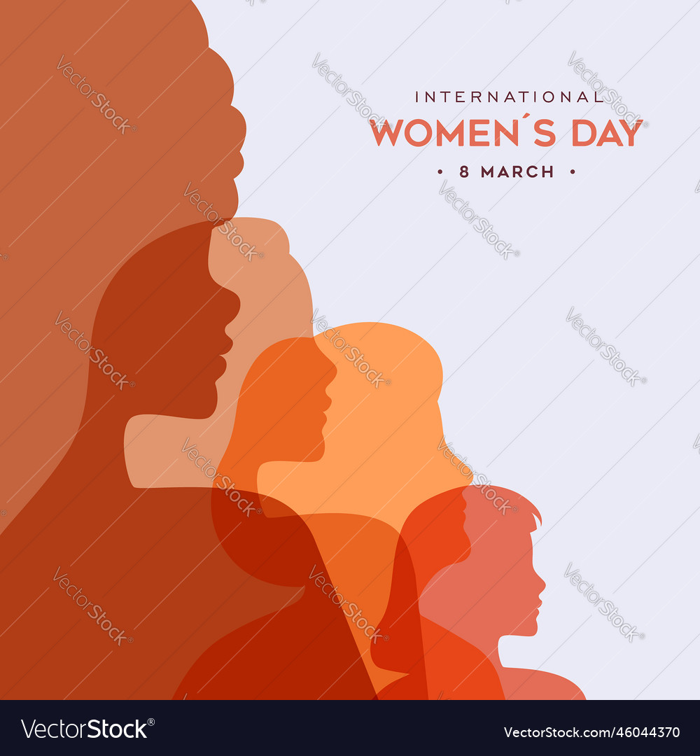 International womens day diverse people profile Vector Image