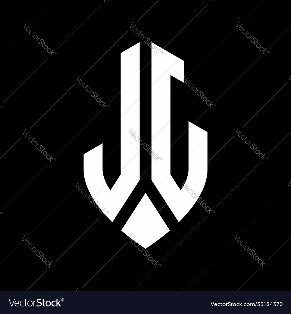 Lj logo monogram with emblem shield style design Vector Image